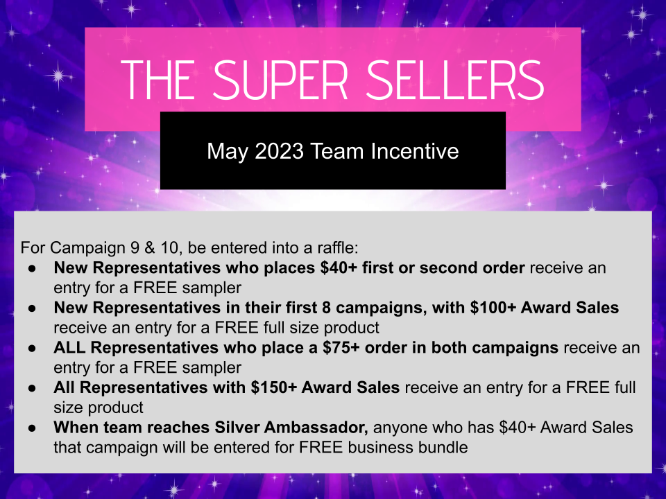 THE SUPER SELLERS TEAM RECOGNITION: CAMPAIGN 9 2023 – Jen Antunes ...